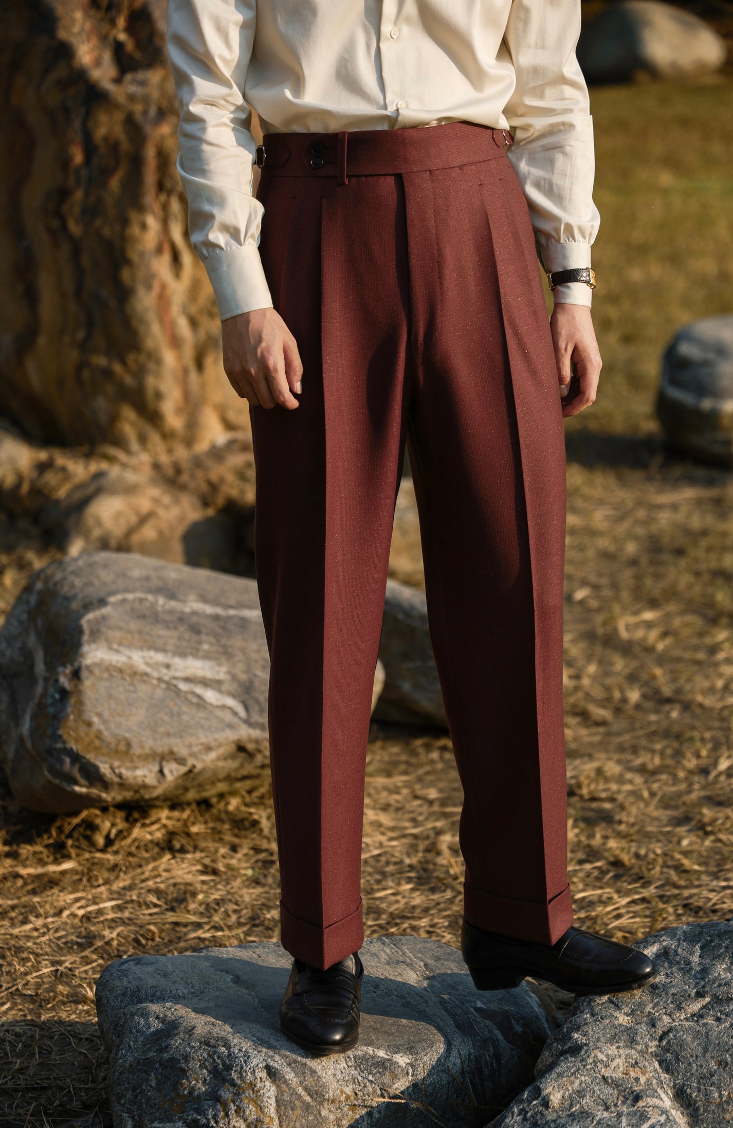 「Colorful Christmas Red」Suit Trousers – UGENTLE